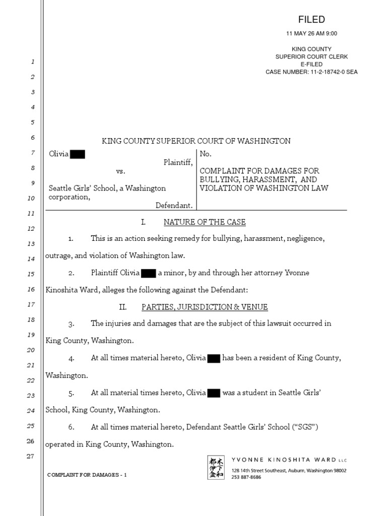 Complaint | PDF | Intentional Infliction Of Emotional Distress | Negligence