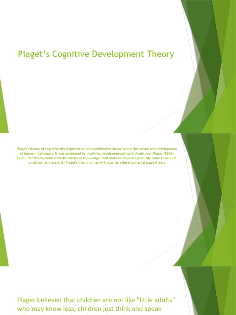 Piaget's Cognitive Development Theory | PDF | Cognitive Development ...