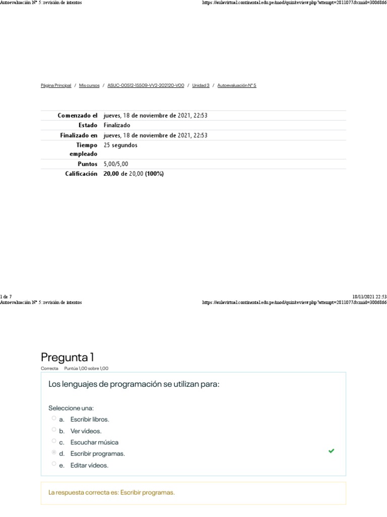 Resultados de Autoevaluación en Python | PDF | Programación de computadoras | Lenguaje de ...