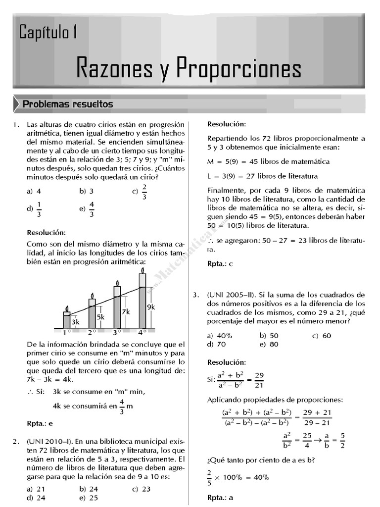 Razones y Proporciones Uni | PDF