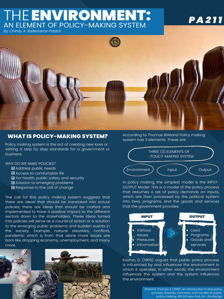 Elements of Policy-Making System - The Environment | PDF | Policy ...