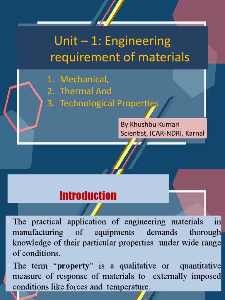 Lecture 1 - Properties of Material | PDF | Deformation (Engineering ...