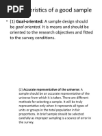 Characteristics of Good Sample | PDF | Sampling (Statistics) | Sample ...