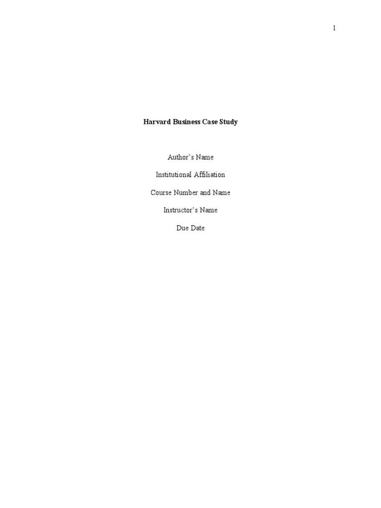 Harvard Business Case Study | PDF | Pricing | Strategic Management