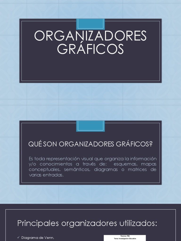 Tipos de Organizadores Gráficos | PDF | Información | Matriz (Matemáticas)