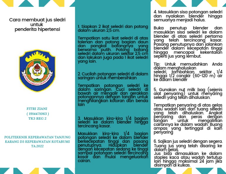 Leaflet Jus Seledri | PDF