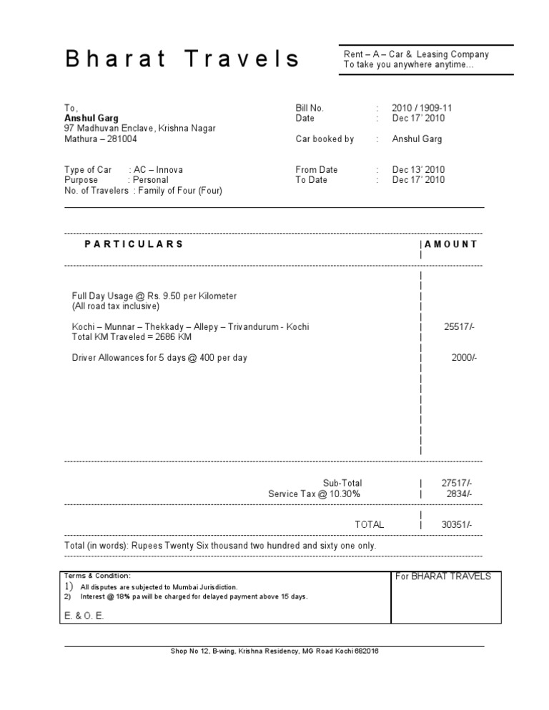 Car Rental Invoice | PDF | Payments | Urban