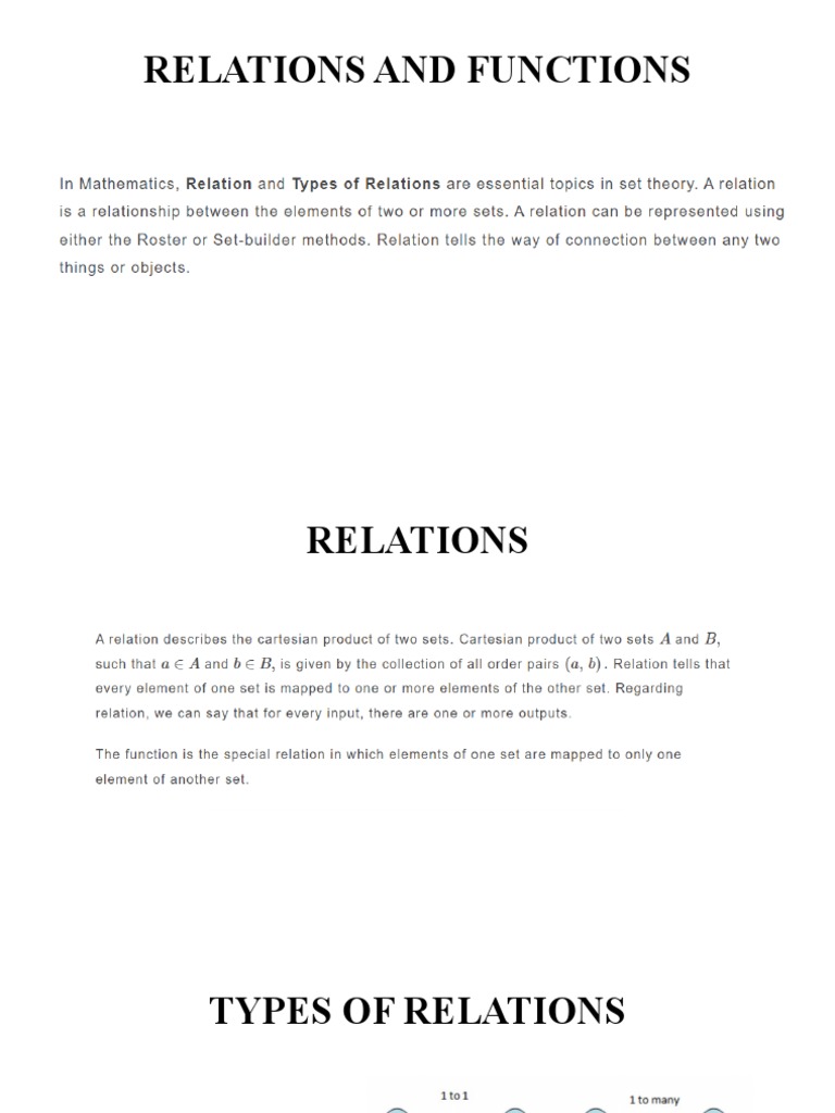 Understanding Relations and Functions | PDF