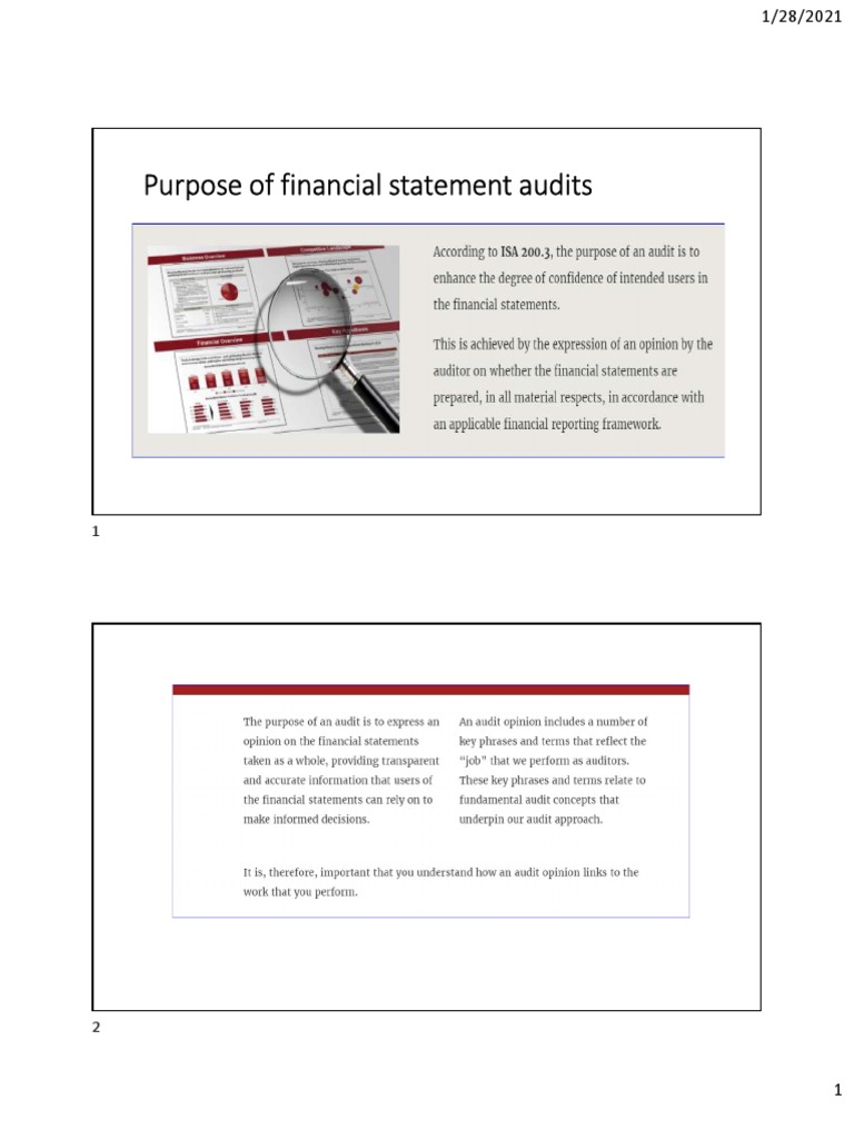 Key Concepts In Financial Audits Pdf Financial Audit Business