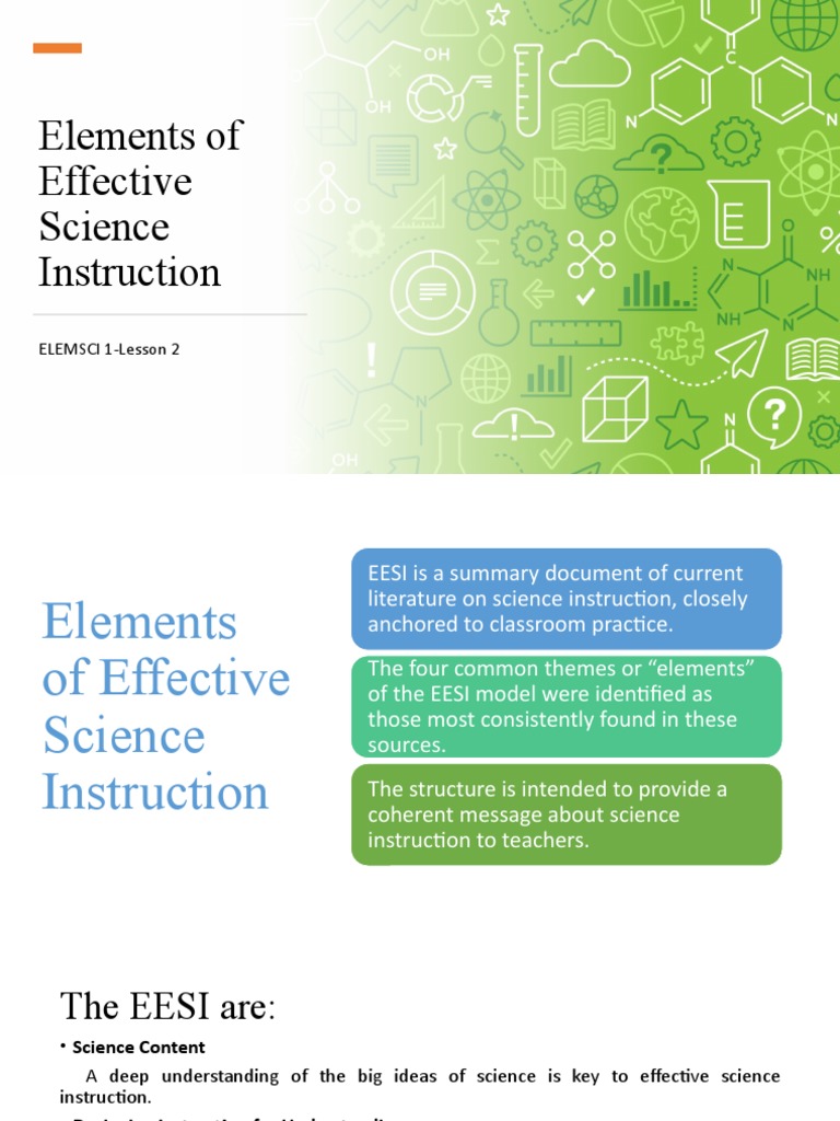 Elements of Effective Science Instruction | PDF | Learning ...
