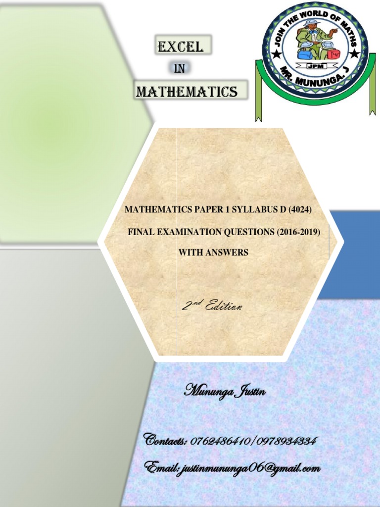 O Level Mathematics Exam Questions 2016-2019 | PDF | Dividend | Matrix ...