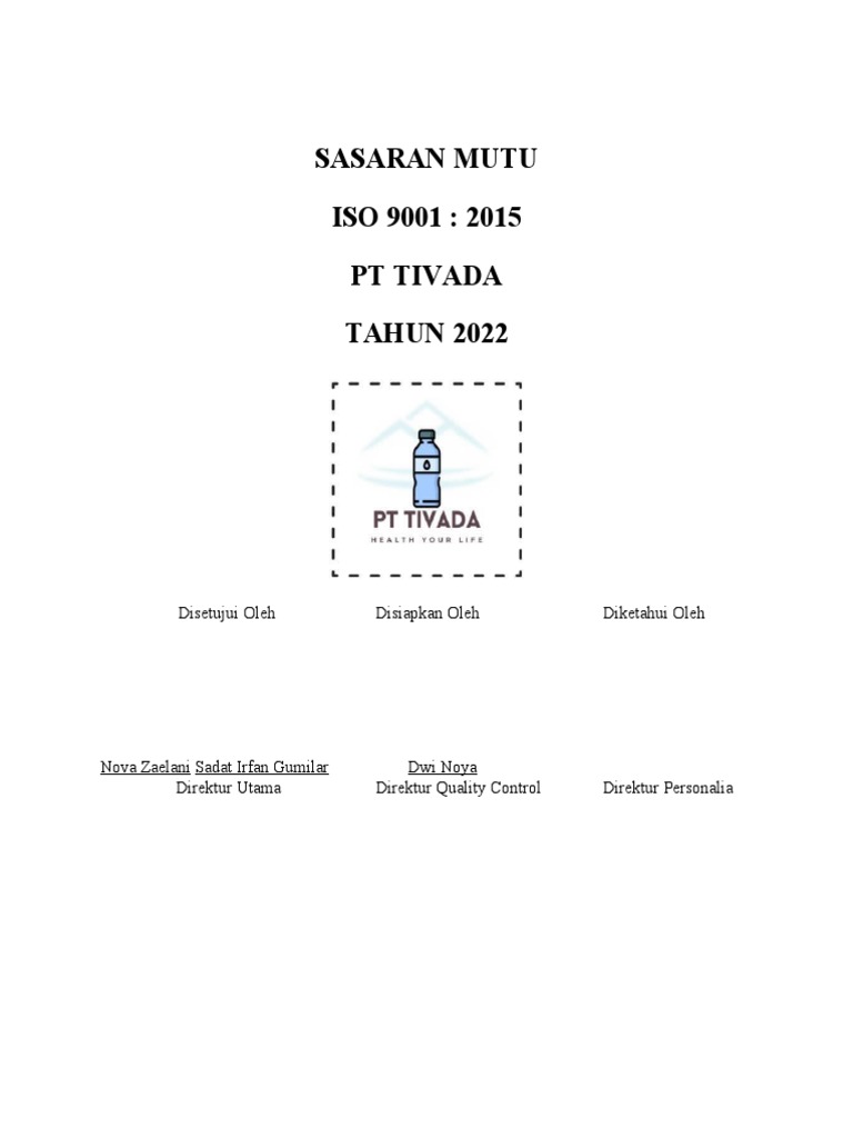 Sasaran Mutu | PDF