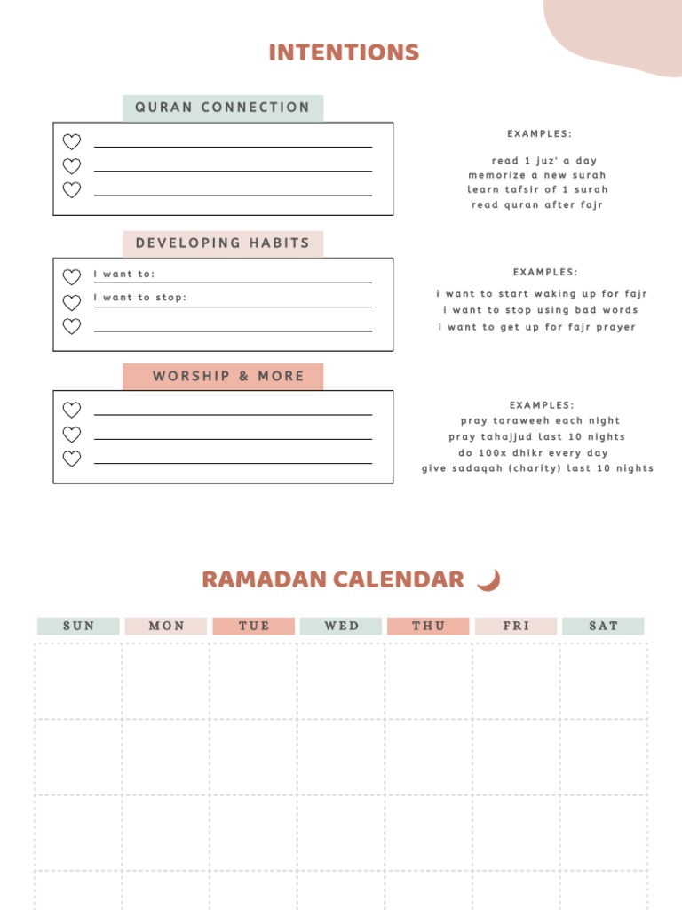 Intentions: Quran Connection | PDF | Ramadan | Quran