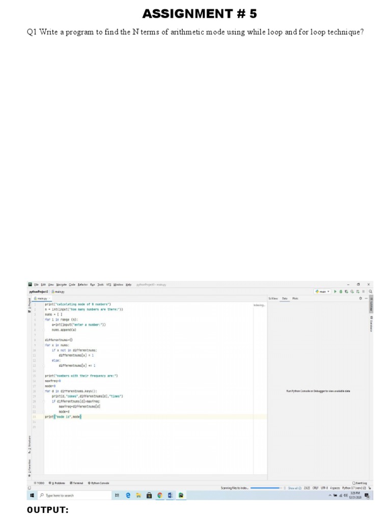 Q1 Write A Program To Find The N Terms Of Arithmetic Mode Using While 0062