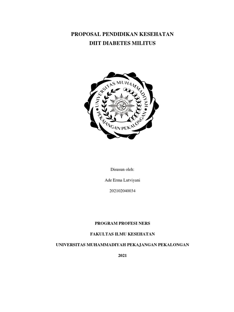 Ade Erma Lutviyani Proposal Pendkes Diet DM | PDF