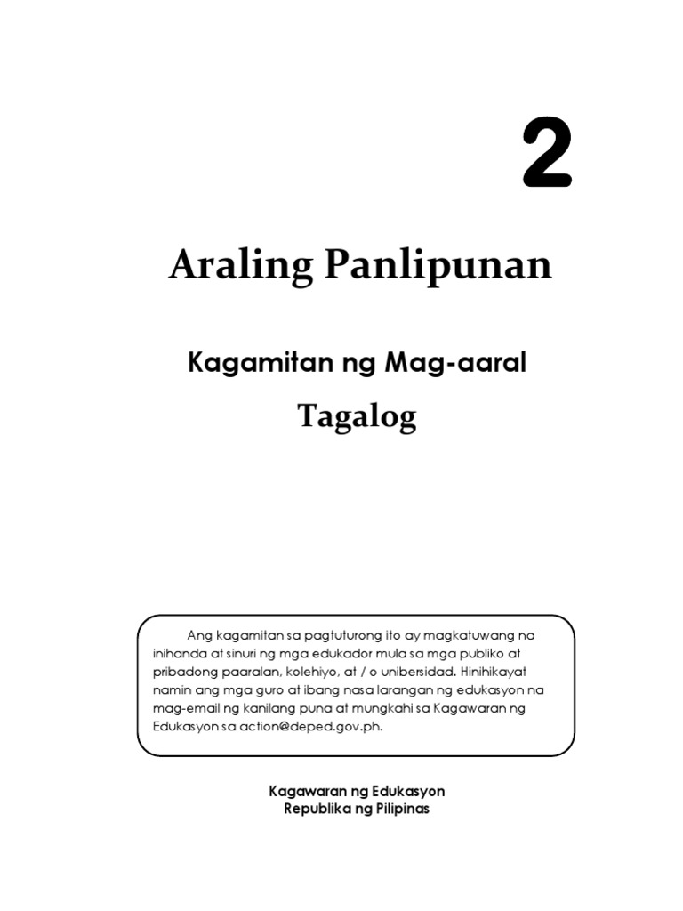 Grade 2 Learning Module in Araling Panlipunan | PDF