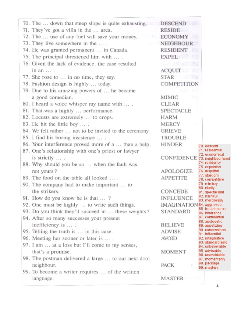 CPE Word Formation | PDF