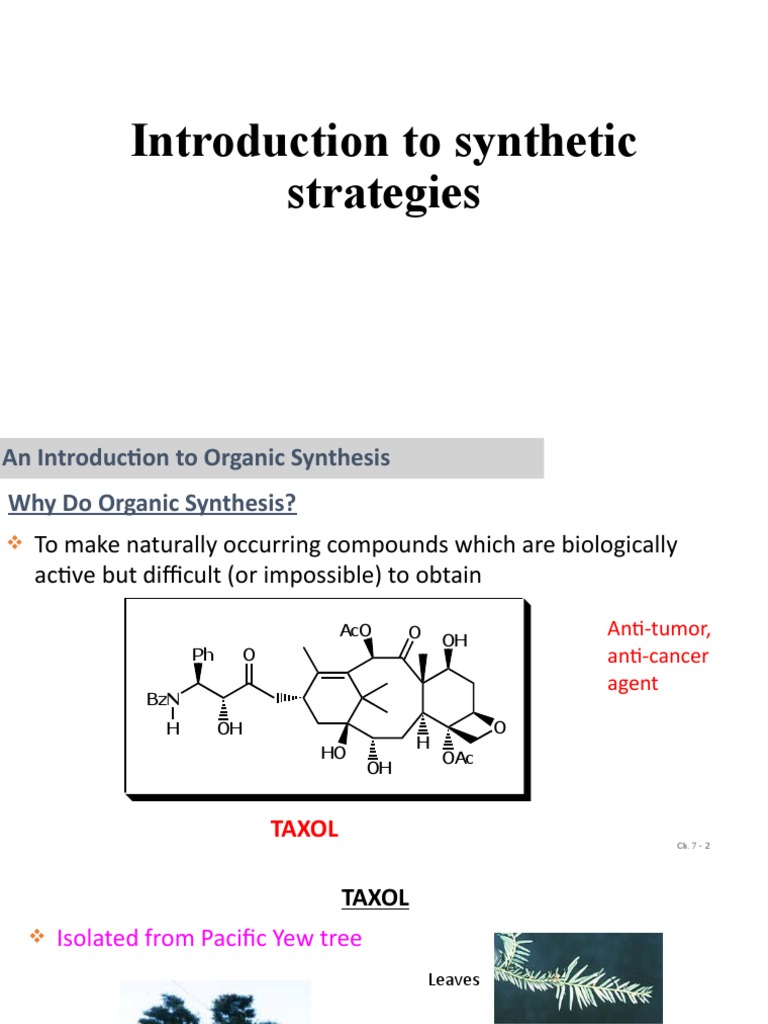 Introduction To Synthetic Strategies | PDF | Organic Synthesis | Chemistry