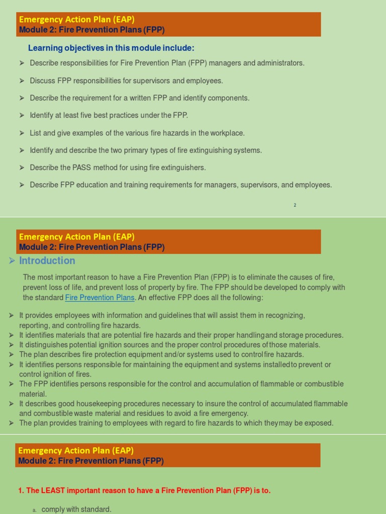 Emergency Action Plan Ii - Fire Prevention | PDF | Fire Safety | Fires