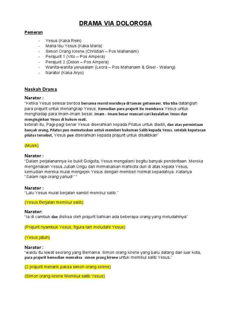 Drama Singkat Revisi Narator | PDF