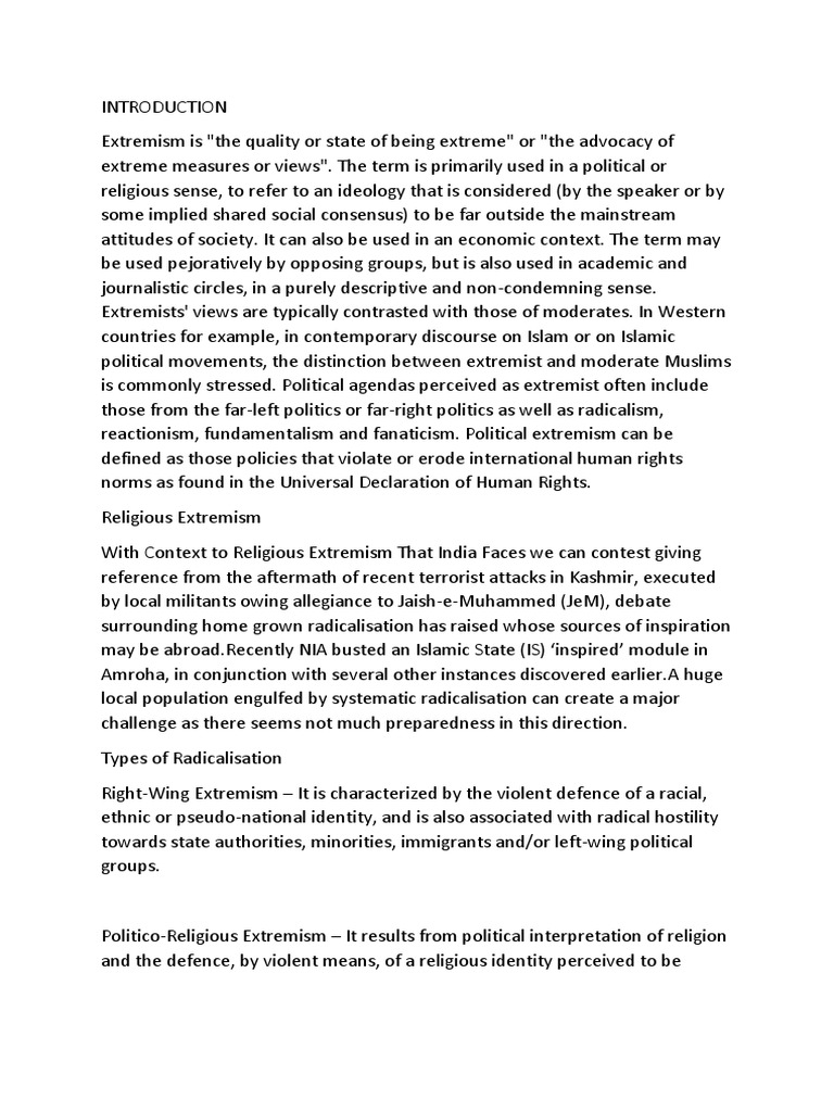 Religious Extremism | PDF | Extremism | Fundamentalism