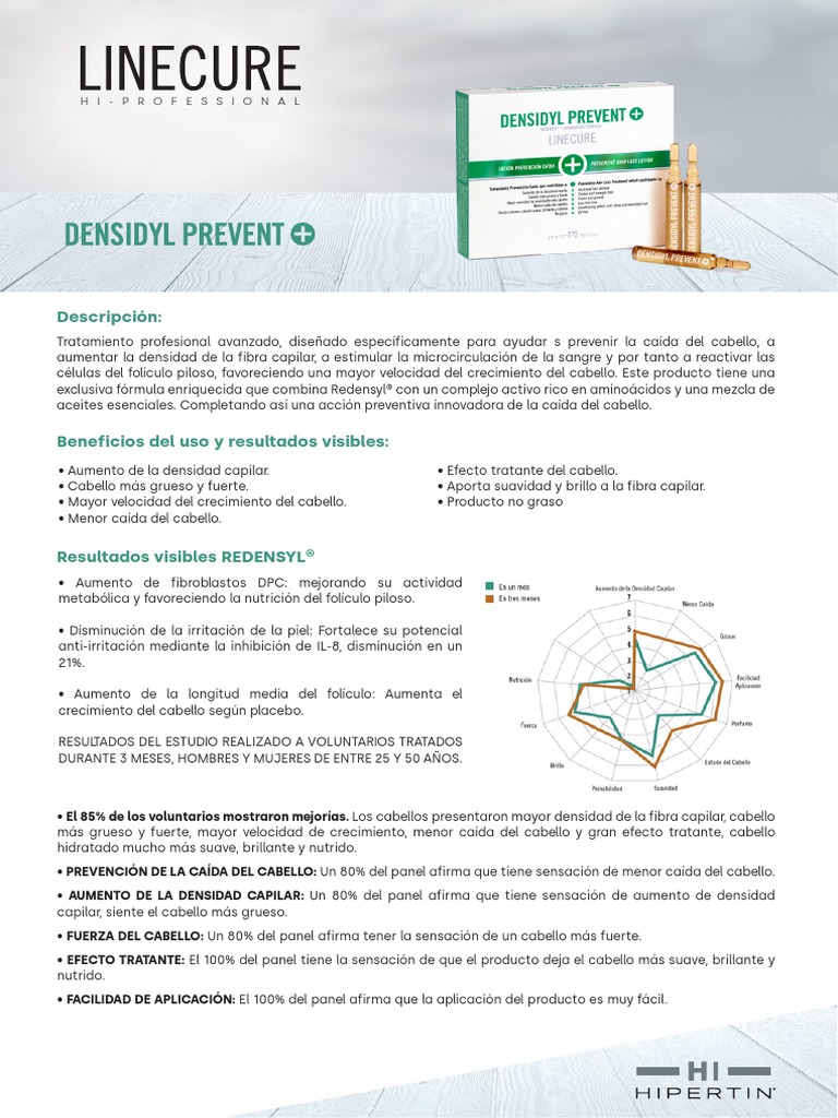 2616 Ficha Tecnica Densidyl Prevent 300ML | PDF | Pelo | Medicina CLINICA