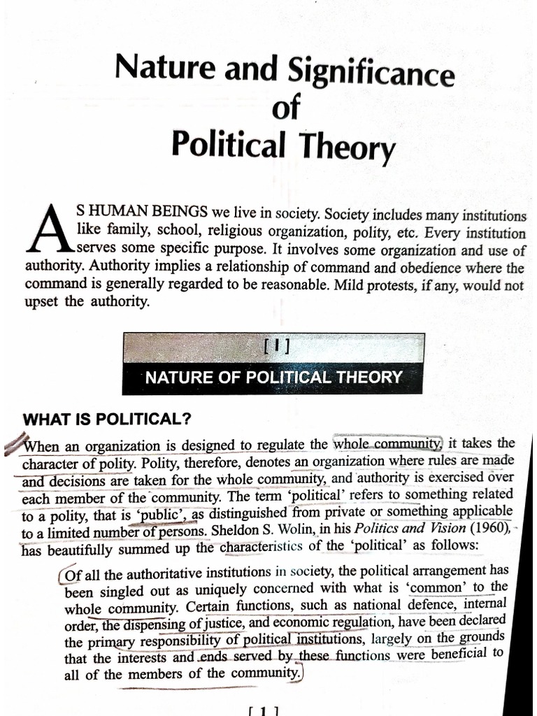Significance of Political Theory | PDF