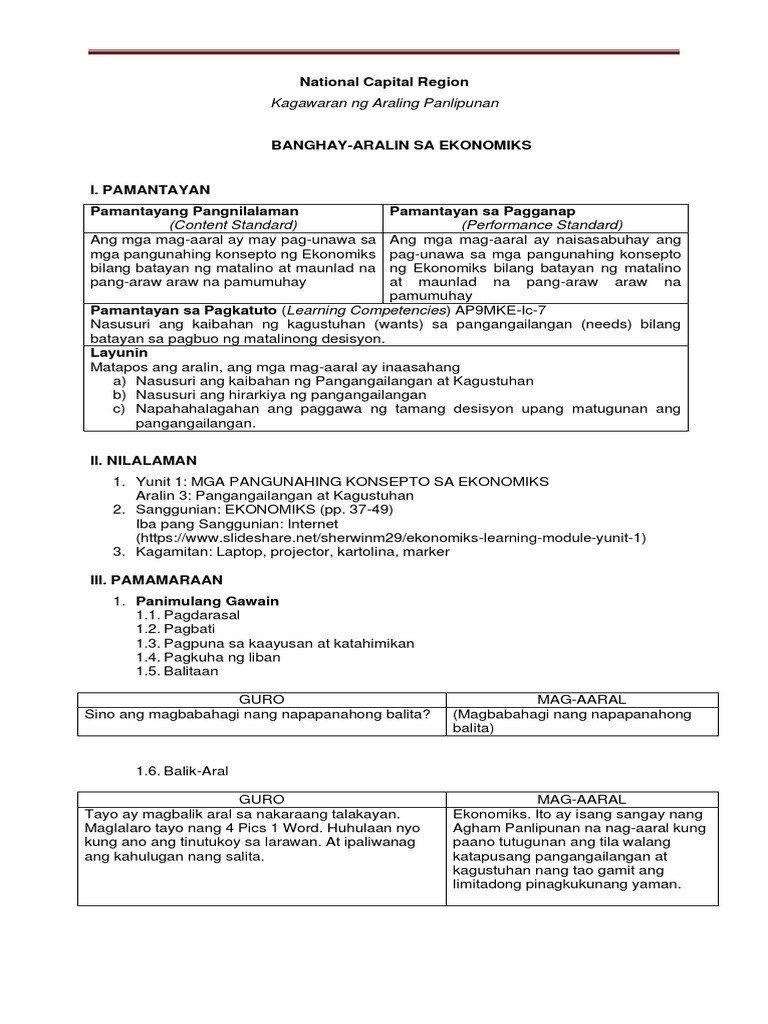 Detailed Lesson Plan | PDF