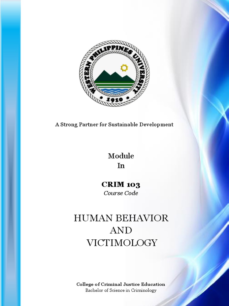 1st Module in Human Behavior and Victimology | PDF | Id | Perception