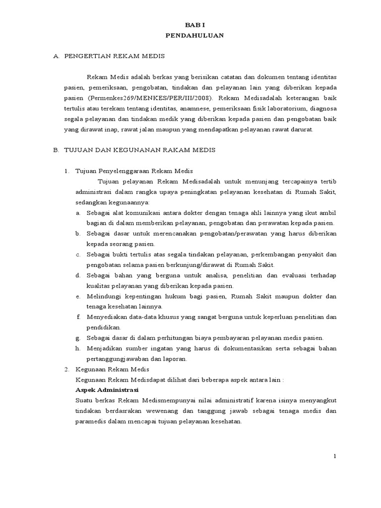 Mirm 8 Ep 1 Pedoman Pelayanan Rekam Medis | PDF