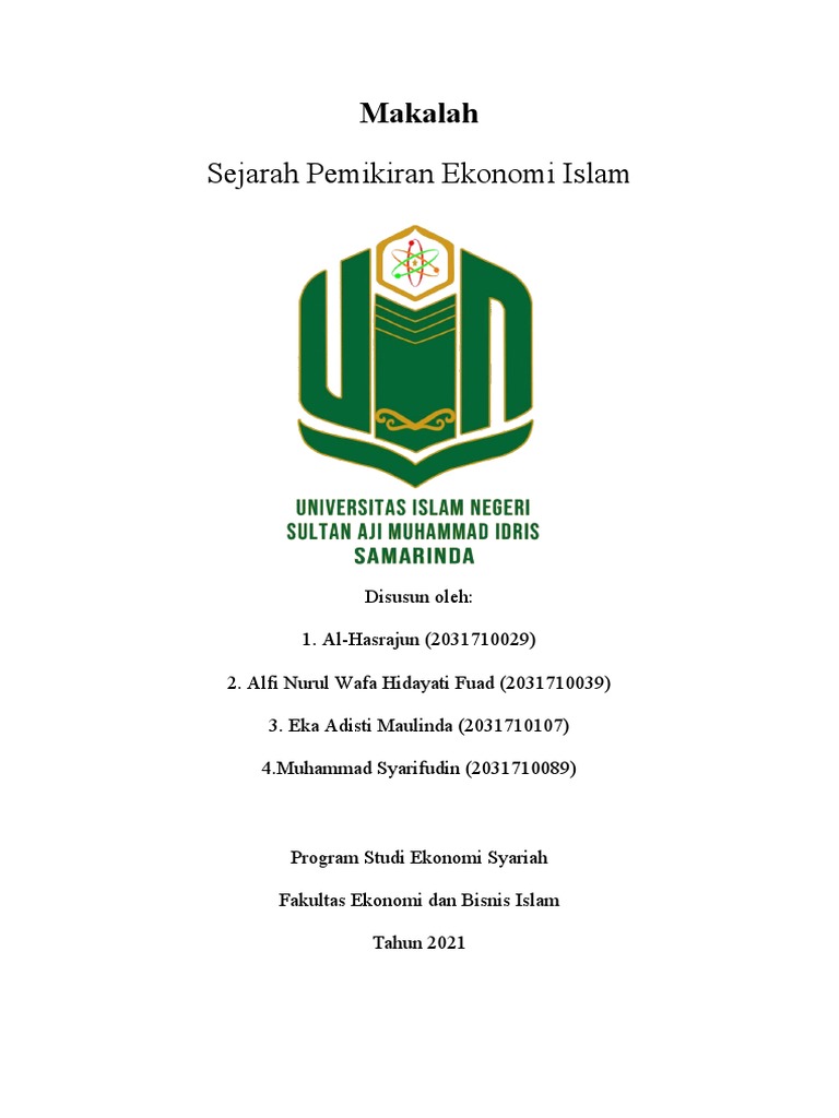Makalah Kel1 S.pemikiran Ekonomi Islam | PDF