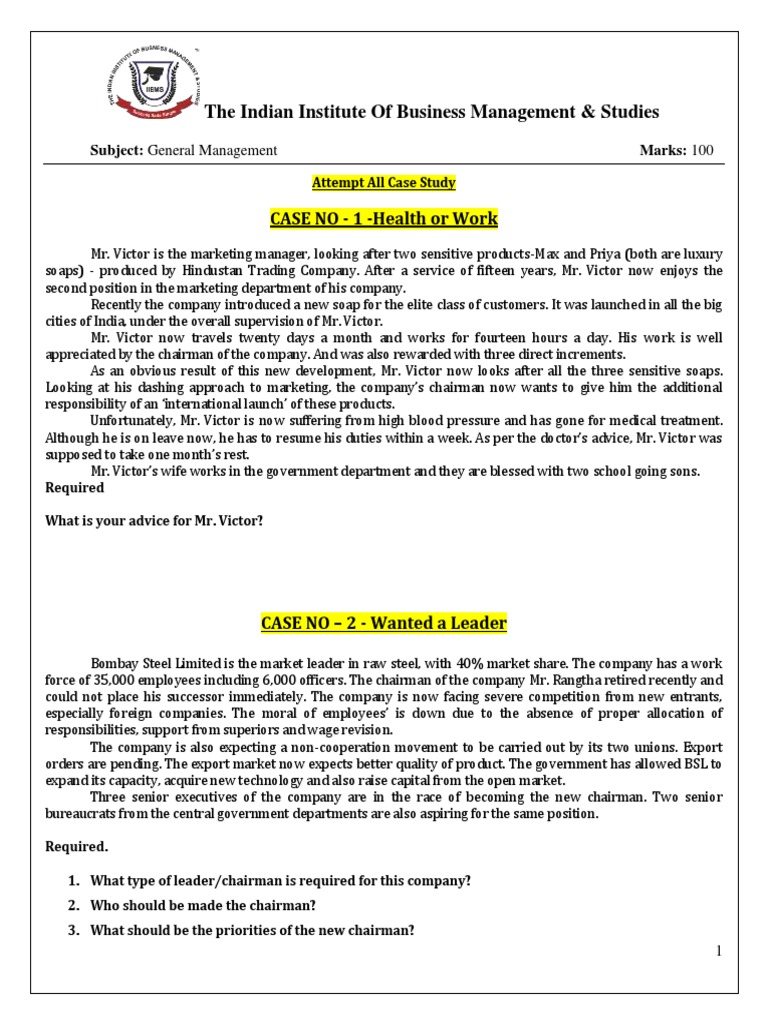 General Management | PDF | Leadership | Business