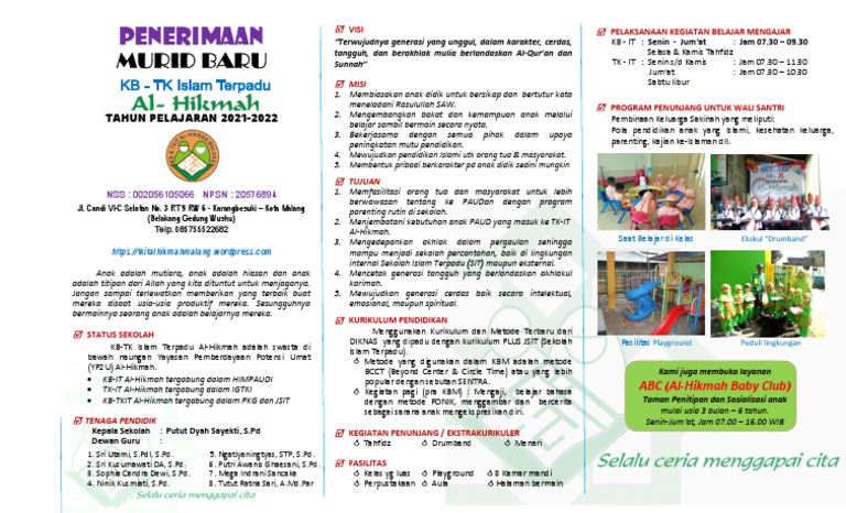 Brosur KB-TK IT Al-Hikmah 2021 | PDF