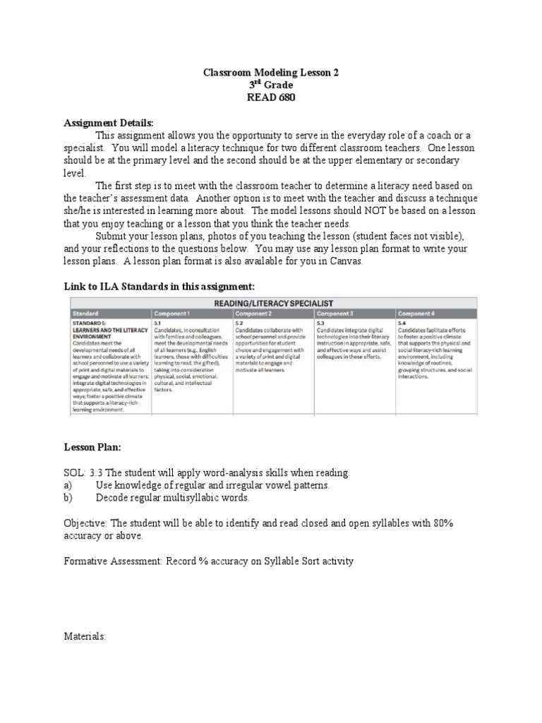 Classroom Modeling Lesson 2 | PDF | Lesson Plan | Teachers