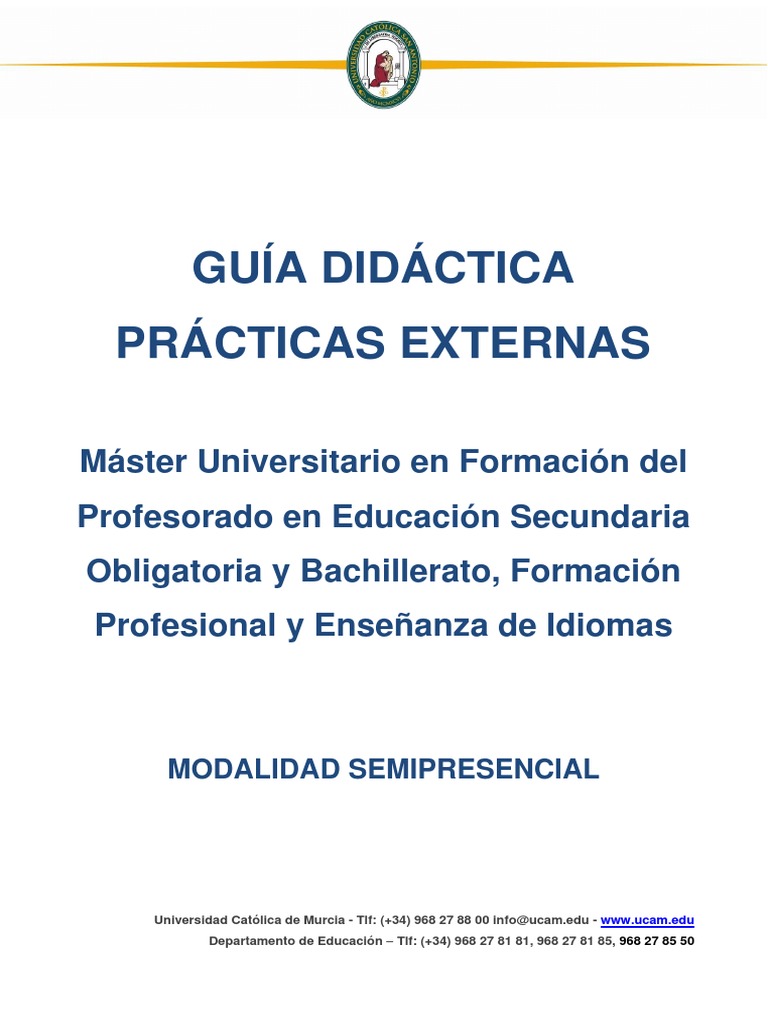 Guia Didactica Practicum Master | PDF | Evaluación | Maestros