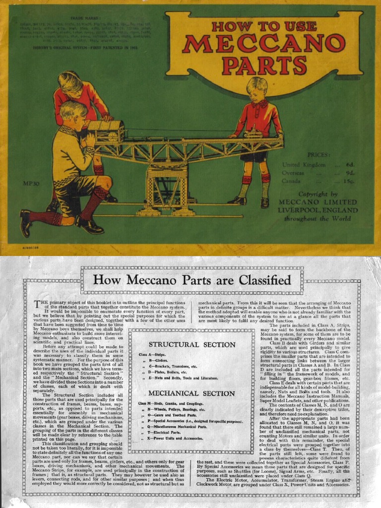 1930 How To Use Meccano Parts | PDF
