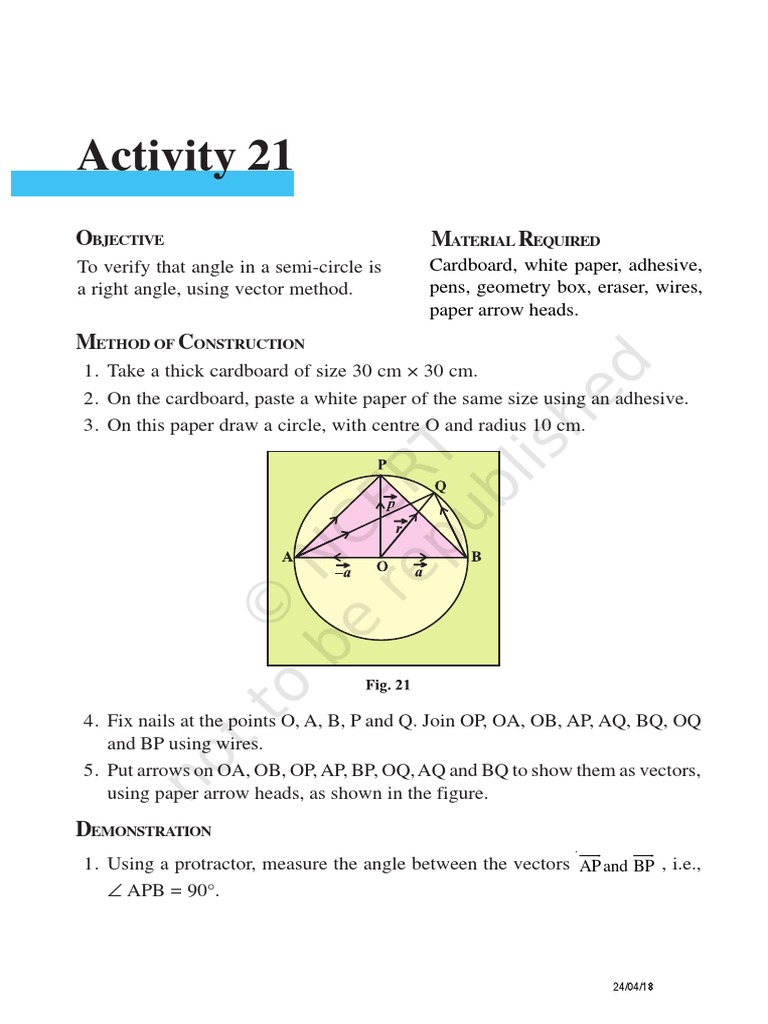 Verify Right Angle in Semi-Circle | PDF | Area | Probability