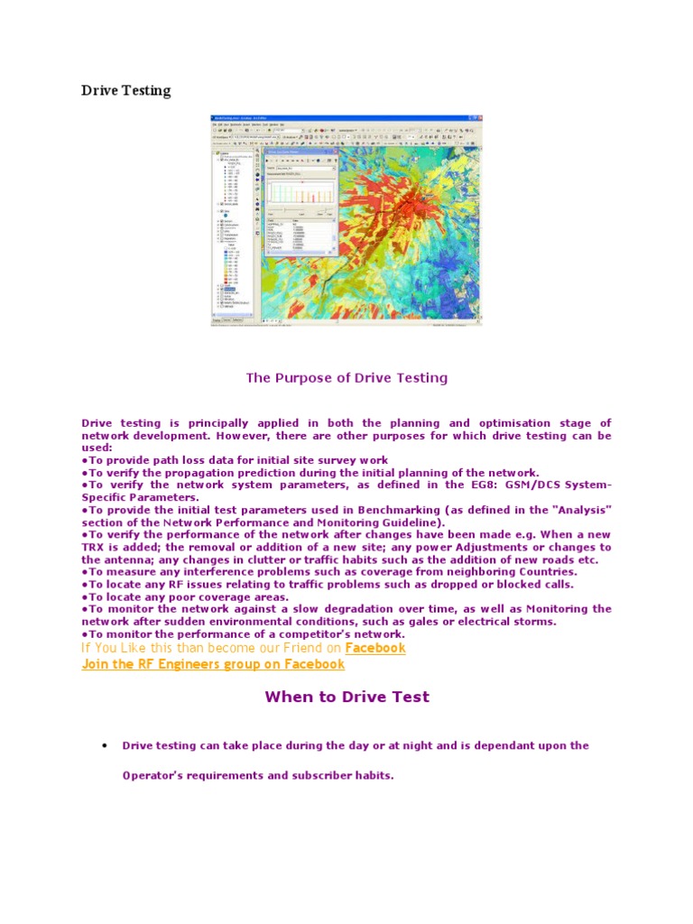 Drive Testing: When To Drive Test | PDF | Global Positioning System ...