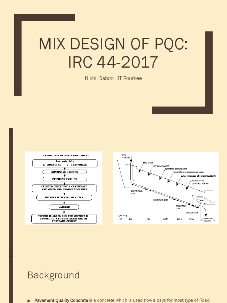 Mix Design For PQC | PDF | Concrete | Cement