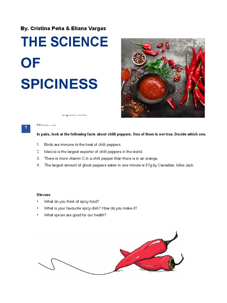 The-Science-Of-Spiciness-Sts Pair Work Activity | PDF | Chili Pepper ...