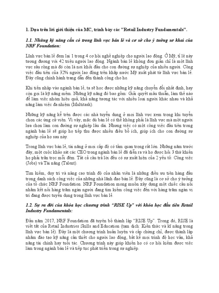 Retail Industry Fundamentals | PDF