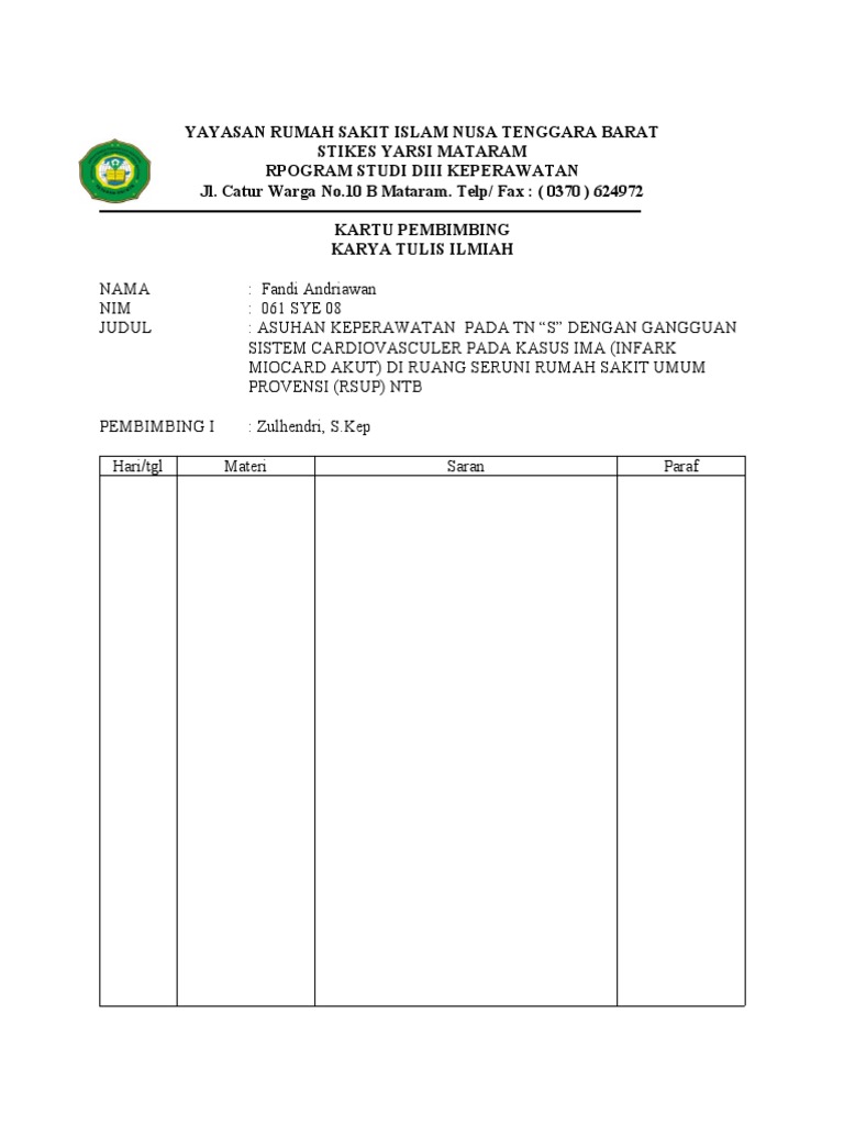 Lembar Konsul Kti | PDF