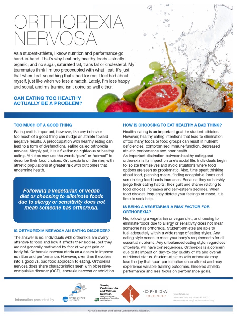 Orthorexia Nervosa Fact Sheet | PDF | Diet & Nutrition | Nutrition