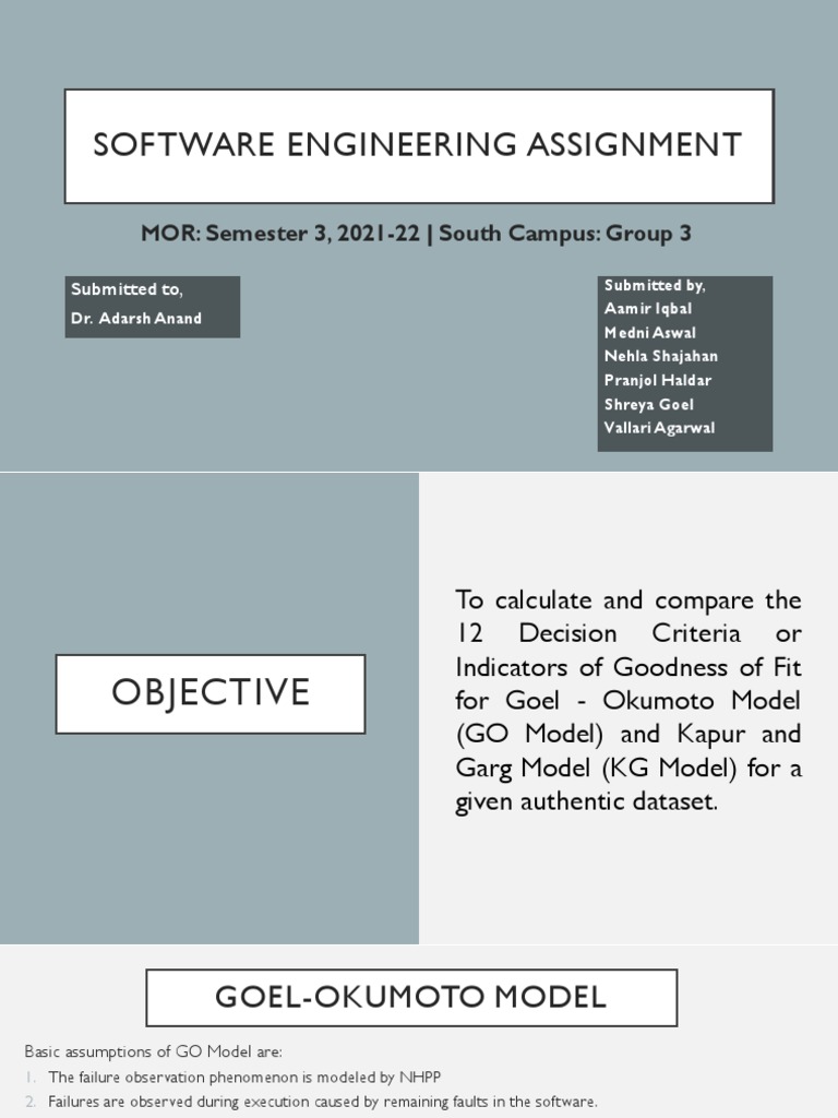 Software Engineering Assignment: MOR: Semester 3, 2021-22 - South ...