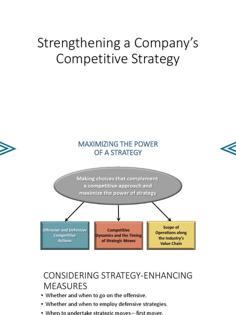 Strengthening A Company's Competitive Strategy | PDF | Strategic ...