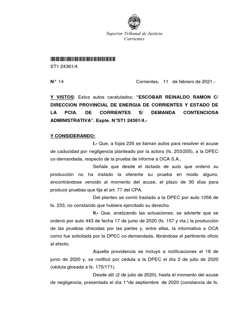 2021 R14 Contencioso ST1 24361 | PDF | Judicaturas | Justicia