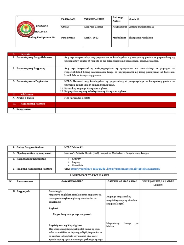 Aika DLP Grade 10 q4 w2 | PDF