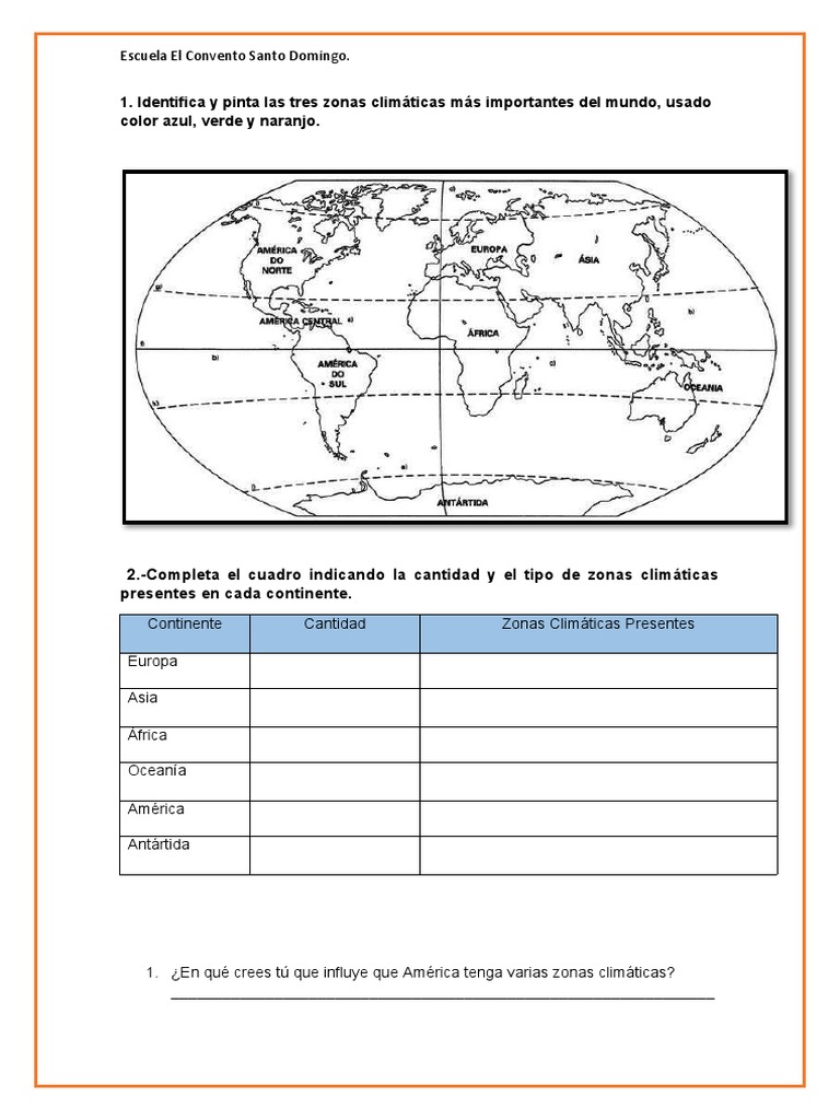 Zonas Climáticas del Mundo para Niños | PDF | Clima | Clima oceánico