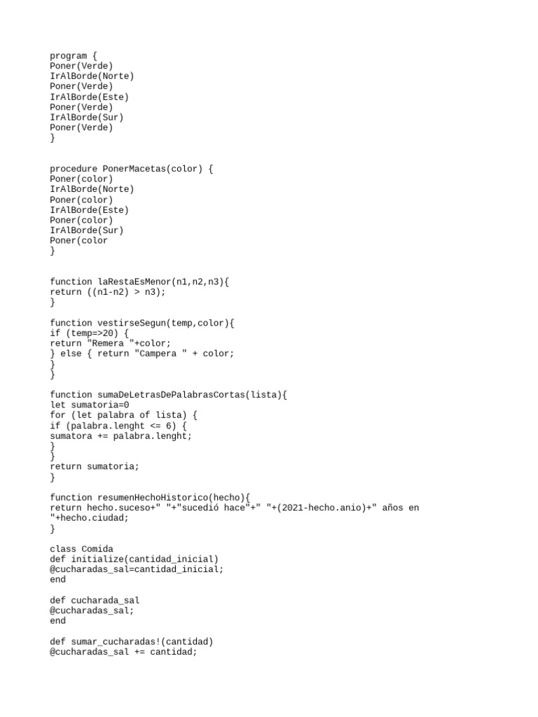 Examen Argentina Programa | PDF