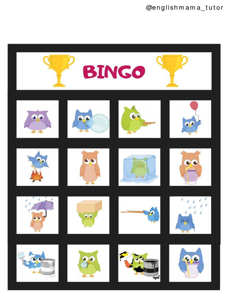 Bingo Opposites | PDF